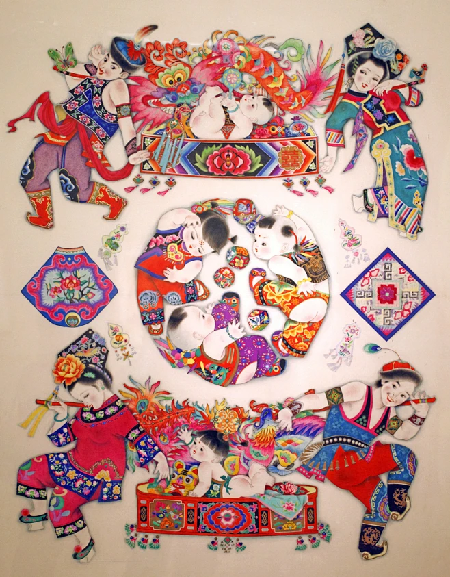 【中国的传统年画】-花瓣网