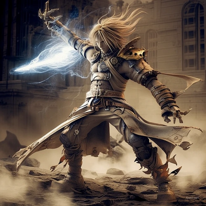 AI绘画_Prompts_myklnjlo_Zidane_from_final_fantasy_9_in_an_epic_battle ...