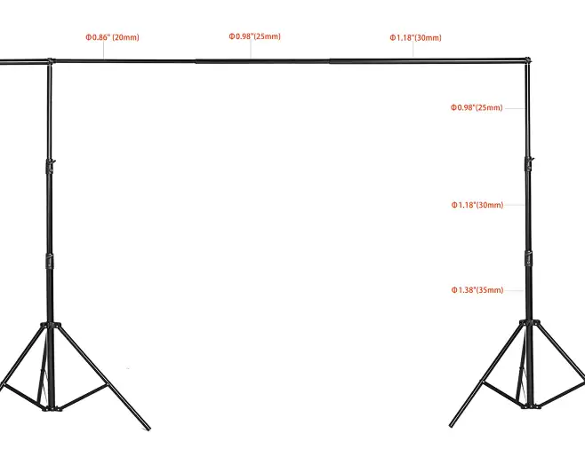 Kate 20x10ft (6x3m) Photography Backdrop Frame Stand Kit for Room Set ...