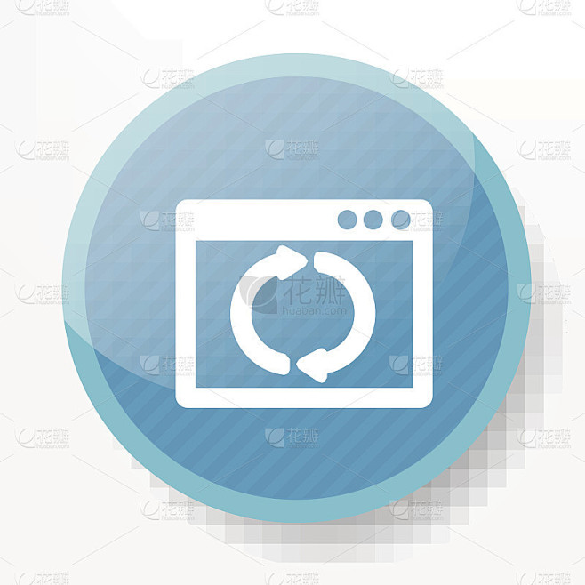 刷新设计上的蓝色按钮，干净的矢量