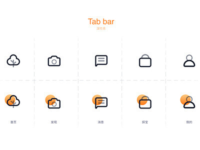 tab bar icon find home my 设计师 概念设计 概念上的 插图 商标 中央 dribbble 设计 图标 ui 线性