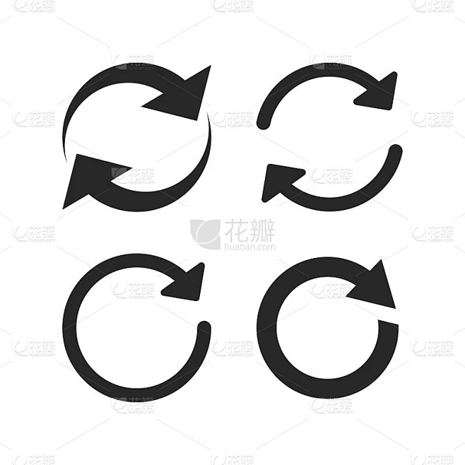 Simple refresh icon, reload, redo, arrow, update i素材-花瓣网