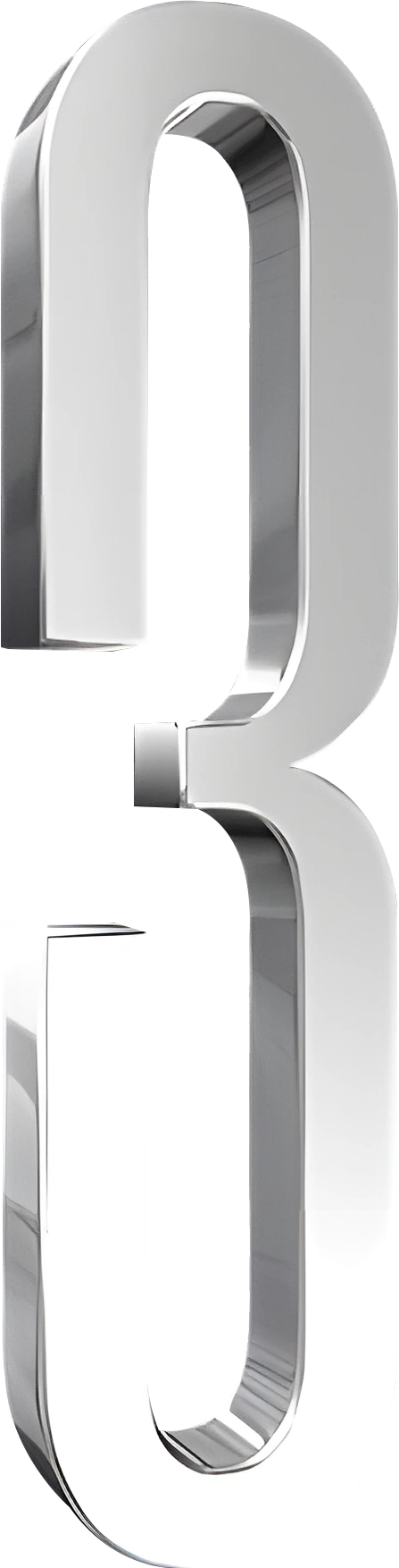 A金属数字3-花瓣网