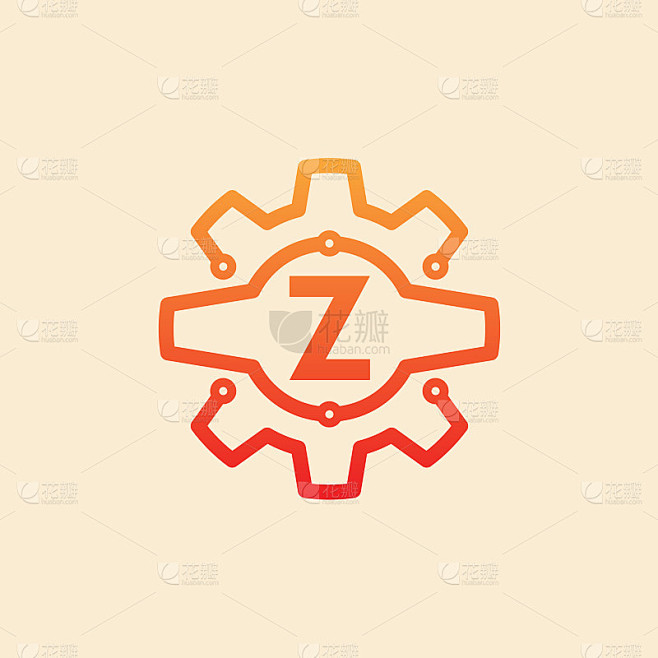 技术初始字母Z图标设计