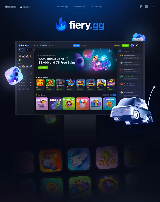 Fiery - Online Roblox Casino :: Behance-花瓣网