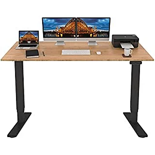 FLEXISPOT E5 Bamboo 3 Stages Dual Motor Electric Standing Desk 72x30 ...