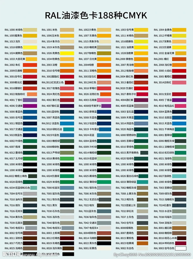 ral色卡中文颜色对照表ai格图片-花瓣网