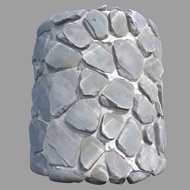 Style_StoneWall, 文惜 : 一个风格化石墙练习。