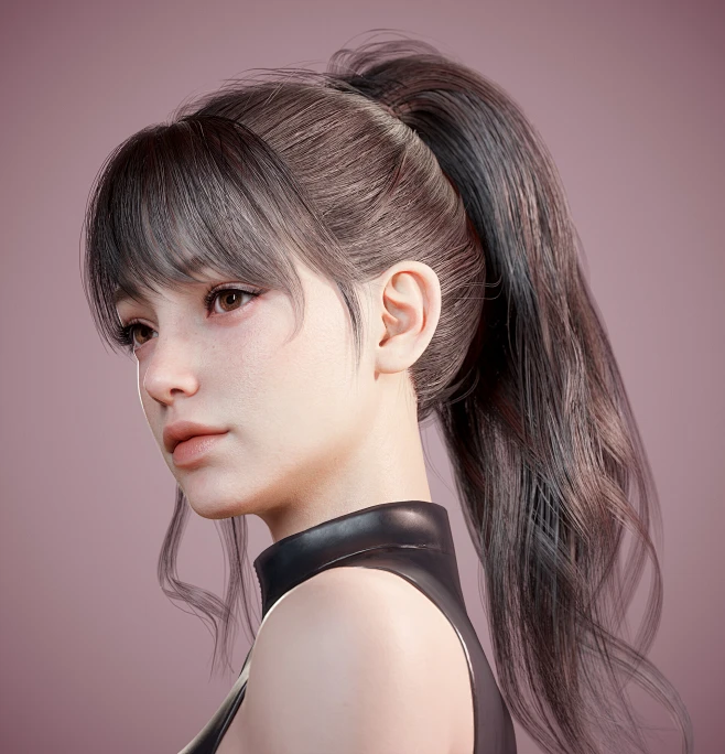 New Girl, sihwa lee : This is my latest 3d Female portrait. Inspired by ...