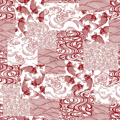 1233455-花瓣网|陪你做生活的设计师 | 单色涂鸦艺术装饰抽象无缝背景与描线。