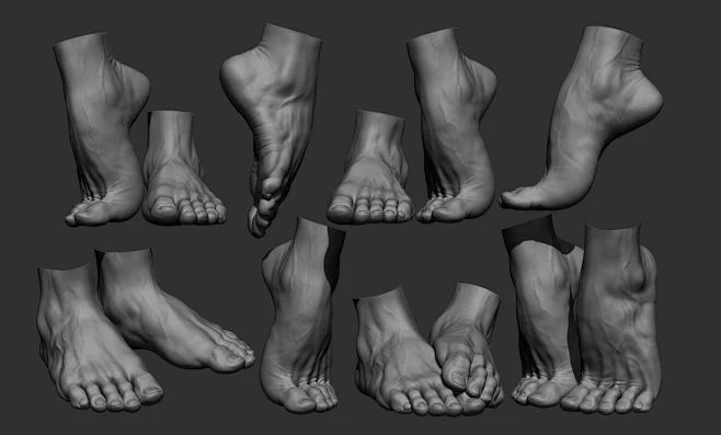 Male foot poses-花瓣网