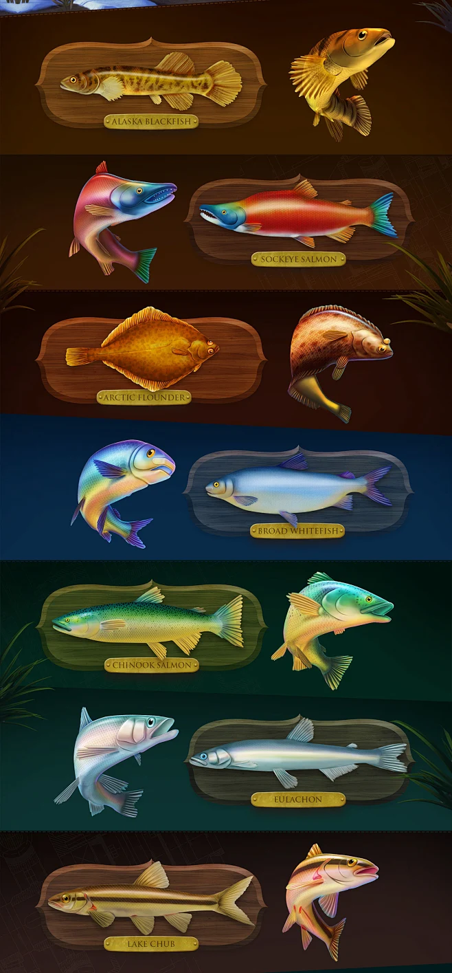 fish fishing fishing game Game Art Game Art Design game design game ui ...