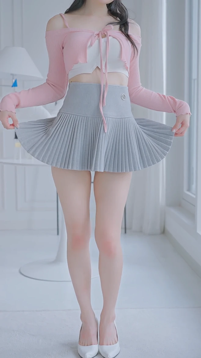 HeeSol小姐姐的少女感可爱百褶裙穿搭_哔哩哔哩_bilibili-花瓣网