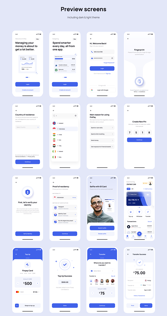 Finpay - Finance App UI Kit - Figma Resources : Finpay is a Premium and ...