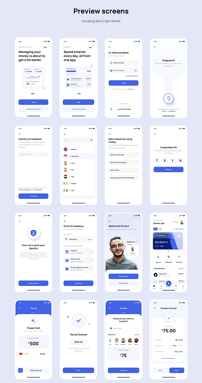 Finpay - Finance App UI Kit - Figma Resources : Finpay is a Premium and ...