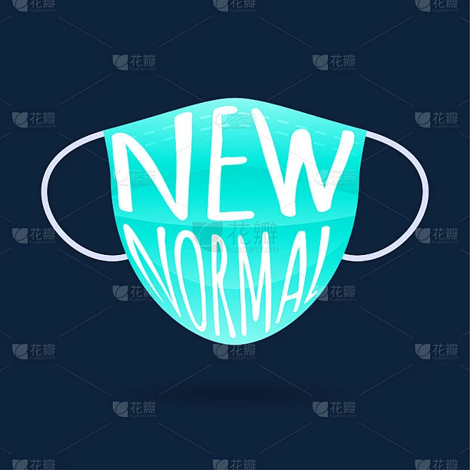 New normal face mask. After COVID-19 pandemic conc素材-花瓣网