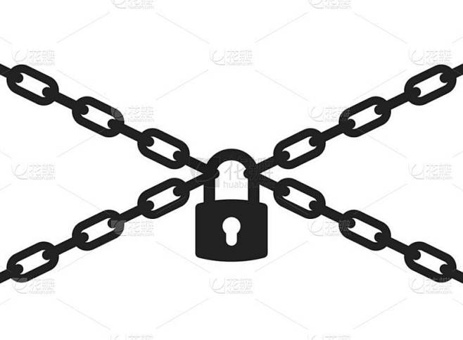 挂锁和金属链图标