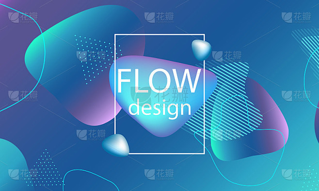 Flow shapes background. Wavy abstract cover