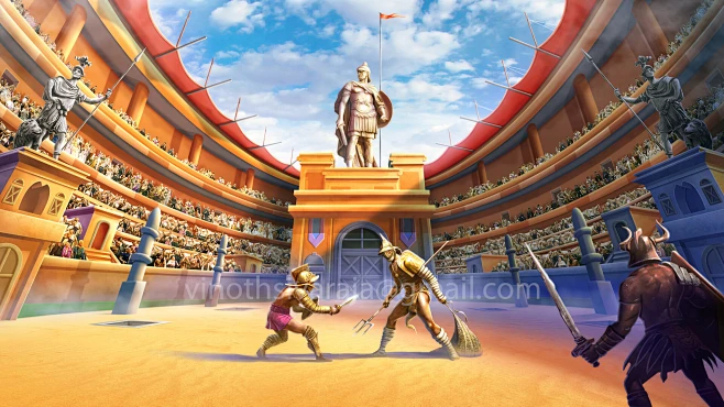 Gladiator Fight Scene-花瓣网