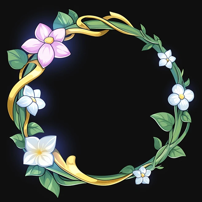 ajmtso0358_3d_Game_avatar_green_round_frame_circular_border_ico ...