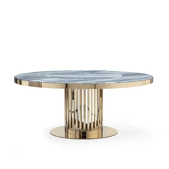 Round table with marble top - Giorgio Collection-花瓣网