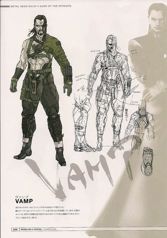 Vamp from Metal Gear Solid 4 by Yoji Shinkawa: -花瓣网
