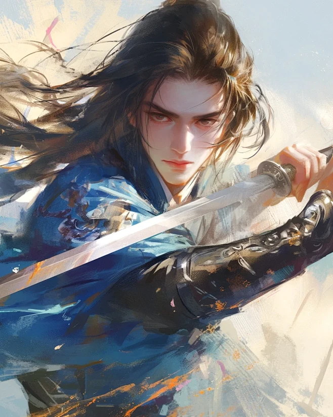 古风商用｜潇洒冷峻剑客-花瓣网