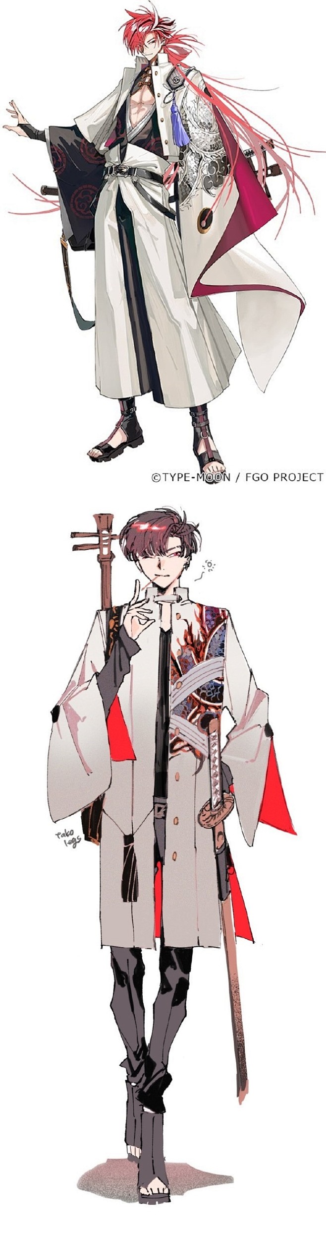 FGO 高杉晋作(NPC) 角色设计：TAKOLEGS O网页链接 TAKOLEGS此前曾负责徐福的角色设计及礼装等各种插图 -花瓣网