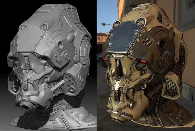 Helmet Test Asset, Michael Pavlovich : Sci Fi test helmet used to test ...