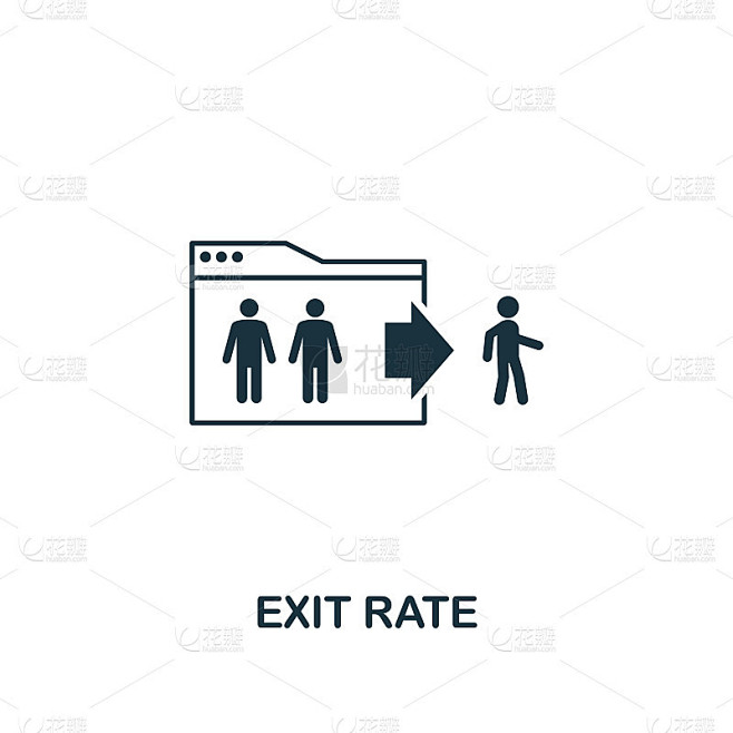 Exit Rate icon. Creative element design from conte