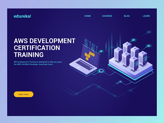 Landing Page Design for AWS branding development aws landing page ...