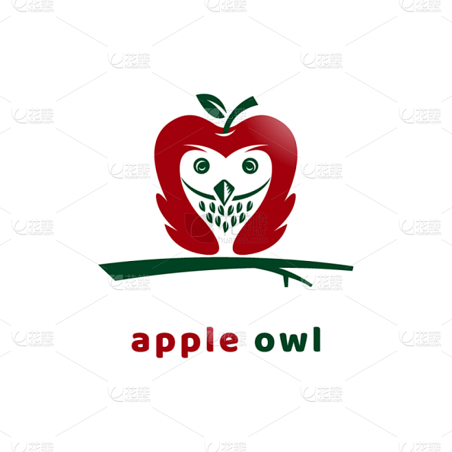apple owl logo icon