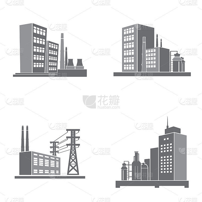 工业建筑矢量图