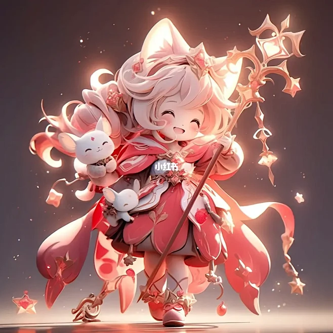 A girl, adorable summoner, summoning sprites, diverse outfits, varied ...