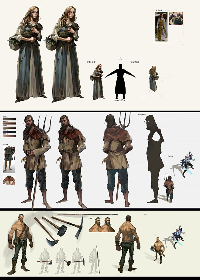 村民农民铁匠角色NPC