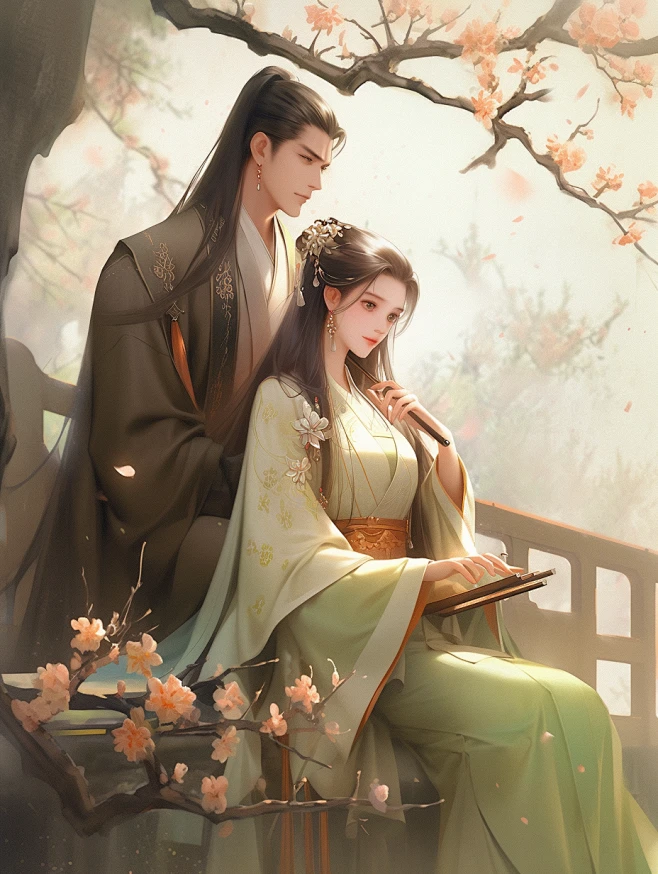 midjourney_brewerbenjamin_Two_handsome_and_handsome_ancient_Chinese ...