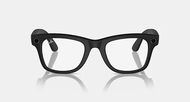 Ray-Ban 0RW4006 RAY-BAN | META WAYFARER Matte Black Electronics_Front-花瓣网