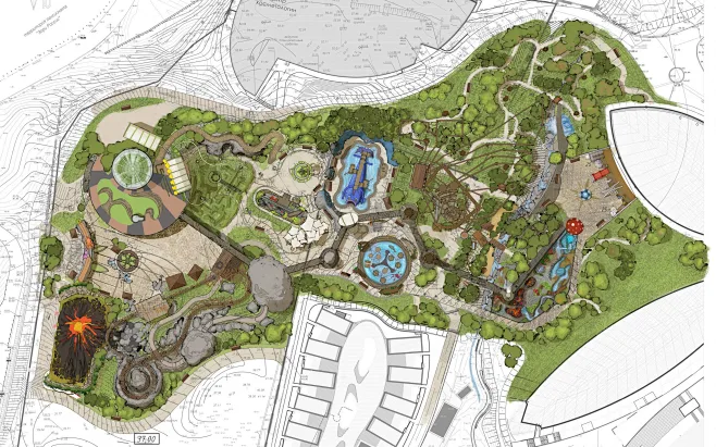 Theme Park concept drawing-花瓣网