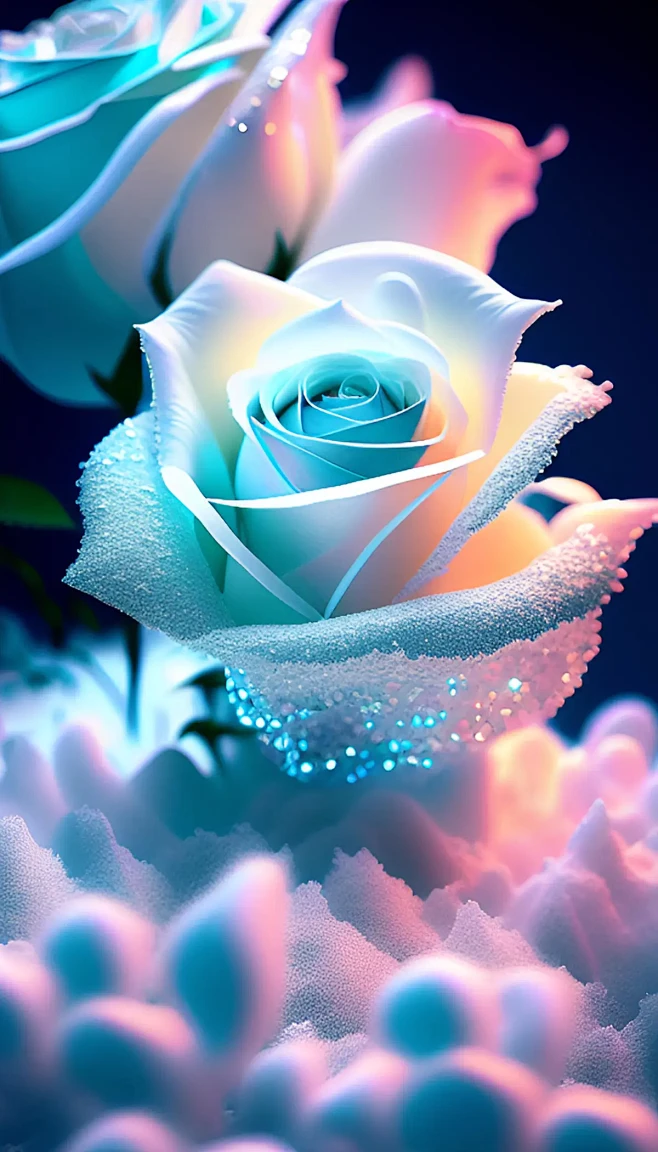 Ice roses 6 | 无界AI-花瓣网