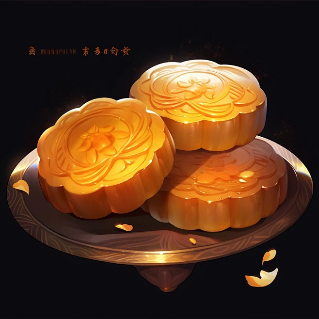 longtu2_Two_mooncakes_in_a_plate_mid-autumn_festival_reasonable ...