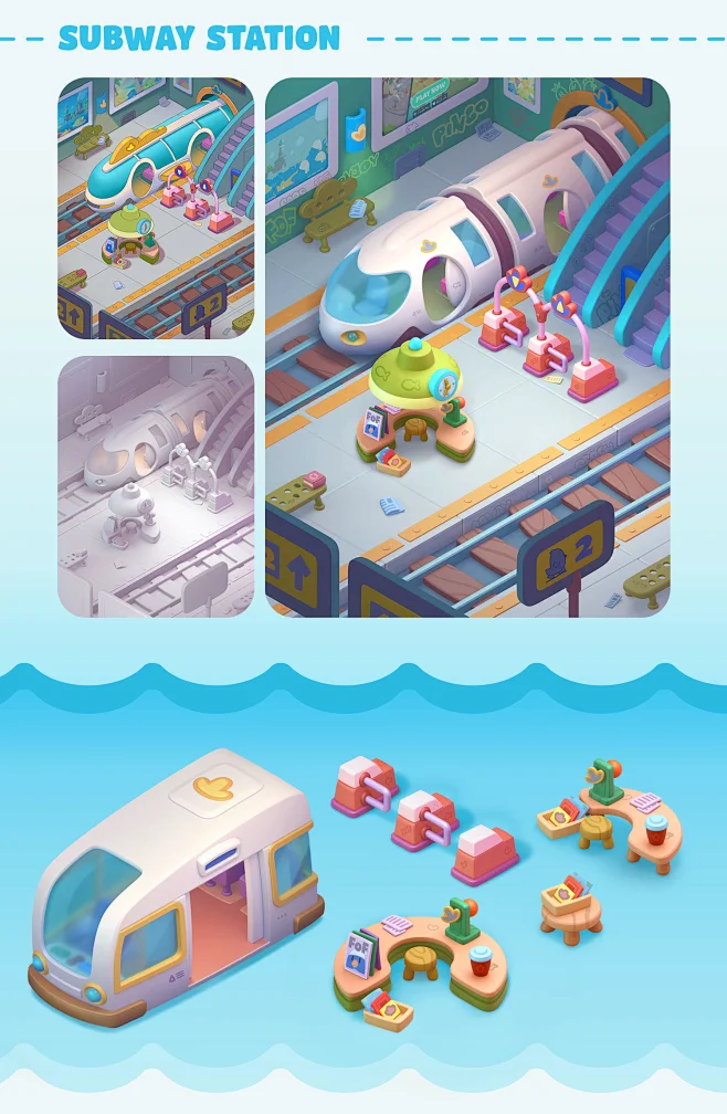 game 2D cartoon concept art ILLUSTRATION casual mobile games Game Art ...