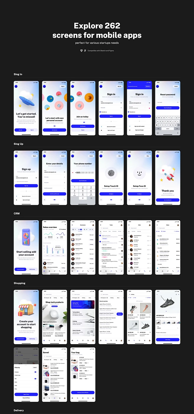 Droid - Multipurpose UI Kit for Mobile Apps - Figma Resources : Droid ...