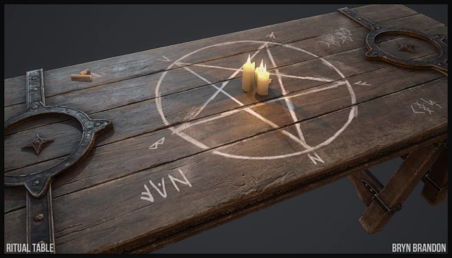 Ritual Table , Bryn Felton-Pitt : Table prop for a fantasy game. I was ...