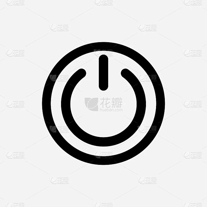 Shut Down icon. Power On/Off sign. Vector illustra素材-花瓣网