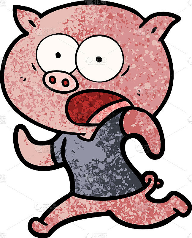 卡通猪跑了