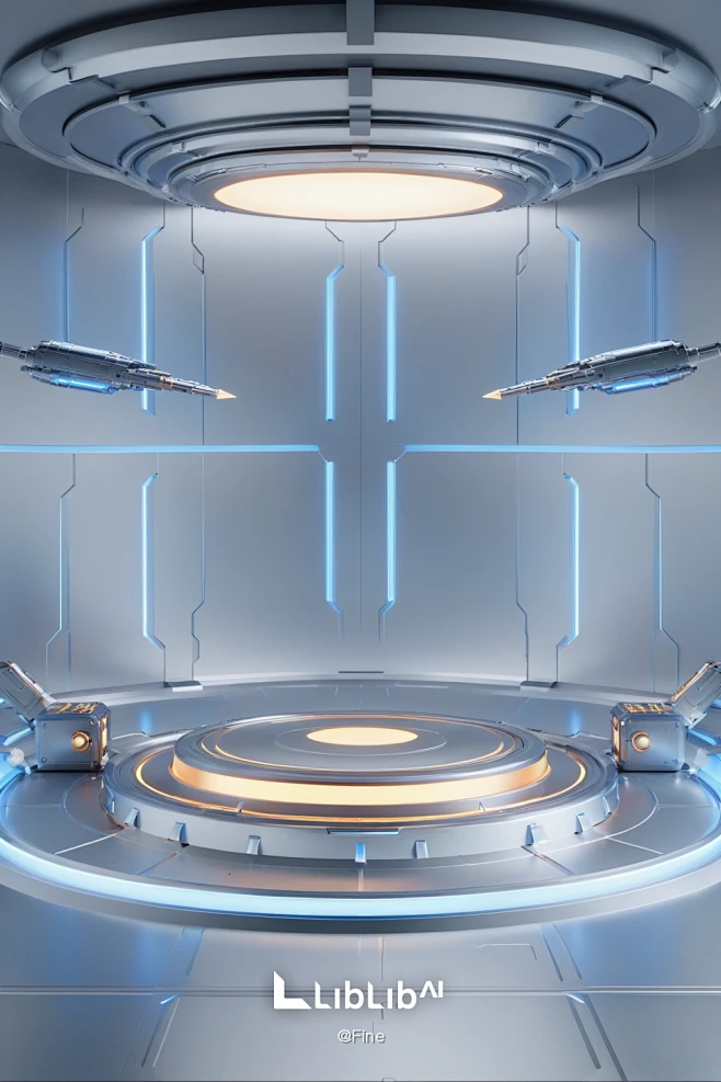 科技未来感电商展台XL-LoRA-Fine-LiblibAI-花瓣网