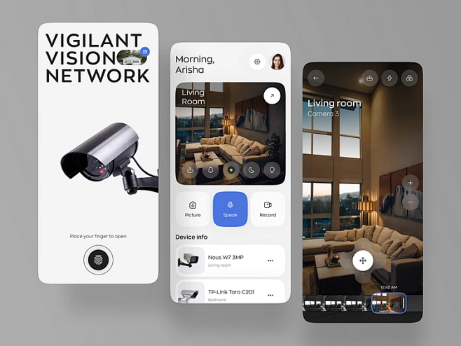 Home Security Mobile App by Ronas IT | UI/UX Team on Dribbble-花瓣网
