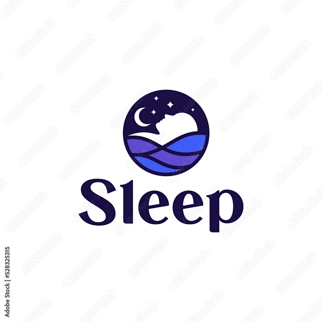 sleep services logo design. Vector illustration people sleep deep ...