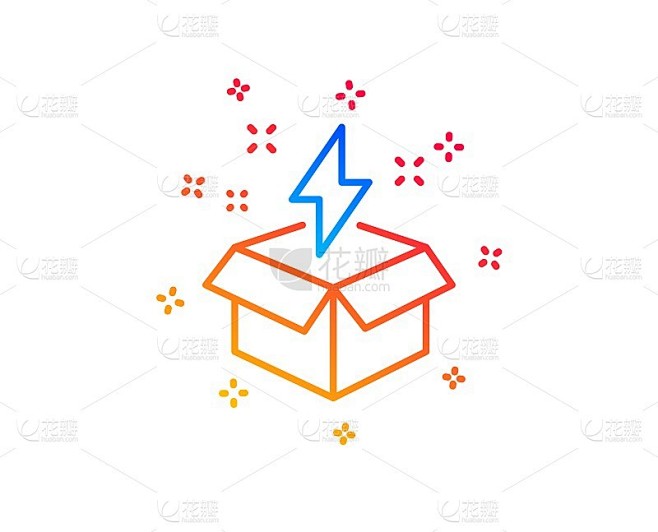 开箱即用的行图标。创造力的迹象。向量