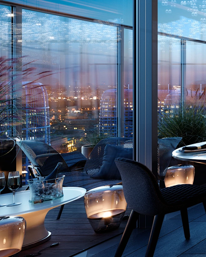 NIVY Restaurant : Digital visualizations of High-Rise (29th floor ...